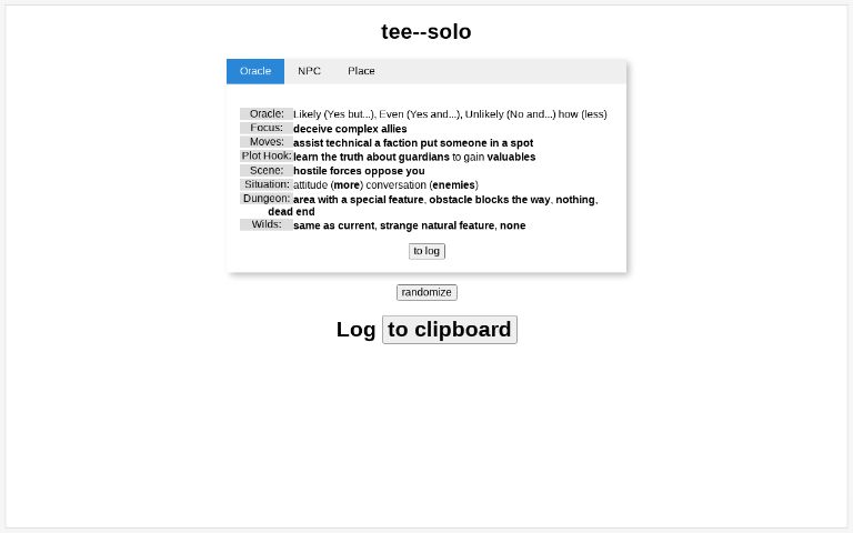 tee--solo ― Perchance Generator