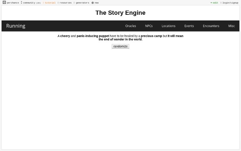 The Story Engine ― Perchance Generator