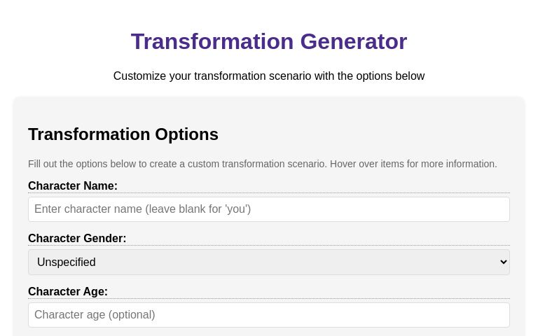 Transformation Generator
