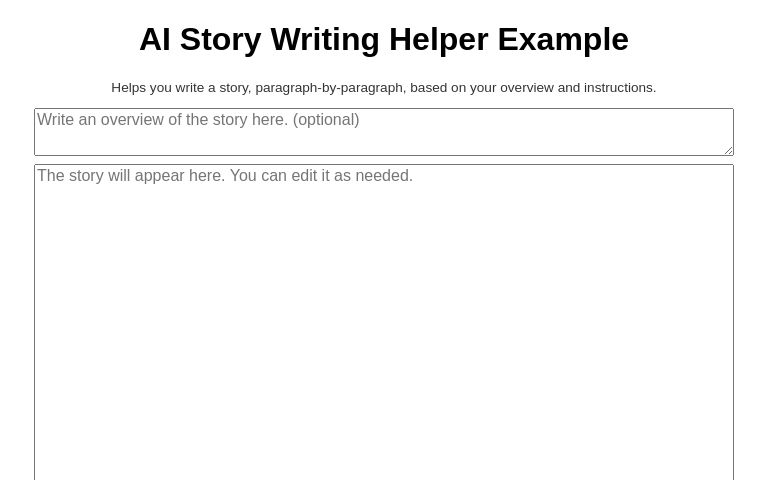 AI Story Writing Helper Example ― Perchance Generator