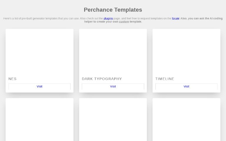 Perchance Templates ― Perchance Generator