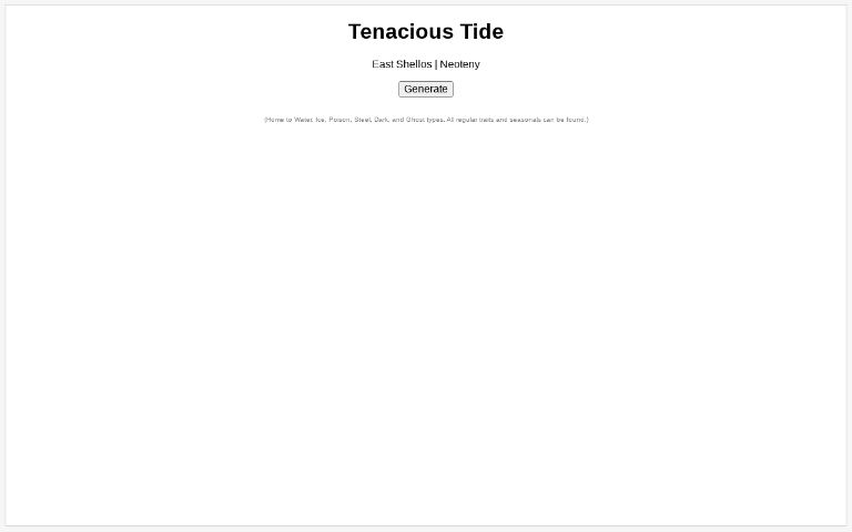 Tenacious Tide ― Perchance Generator