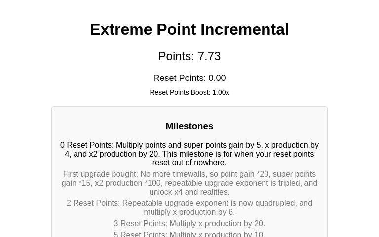 Extreme Point Incremental ― Perchance Generator