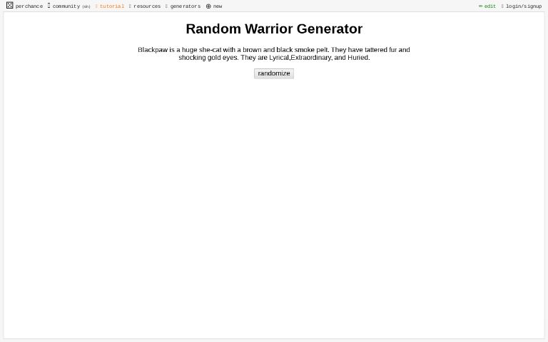 Random Warrior Generator