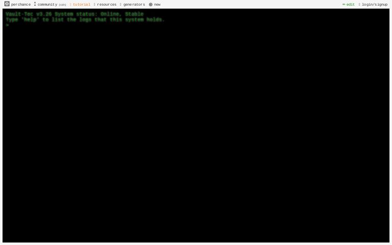 Fallout Terminal ― Perchance Generator