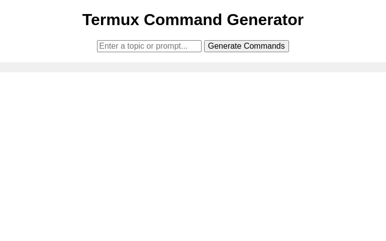 Termux Command Generator