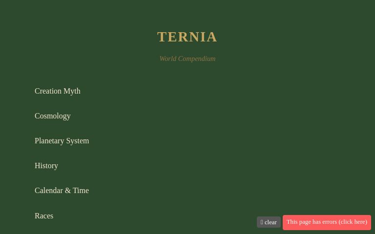 TERNIA ― Perchance Generator