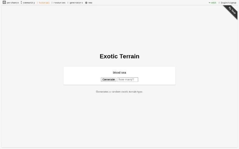 Exotic Terrain ― Perchance Generator