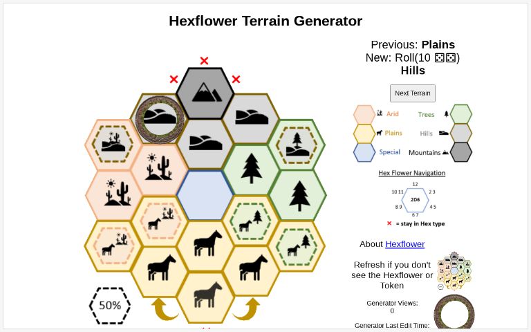 Hexflower Terrain Generator
