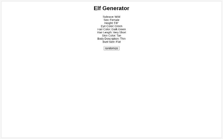 Elf Generator