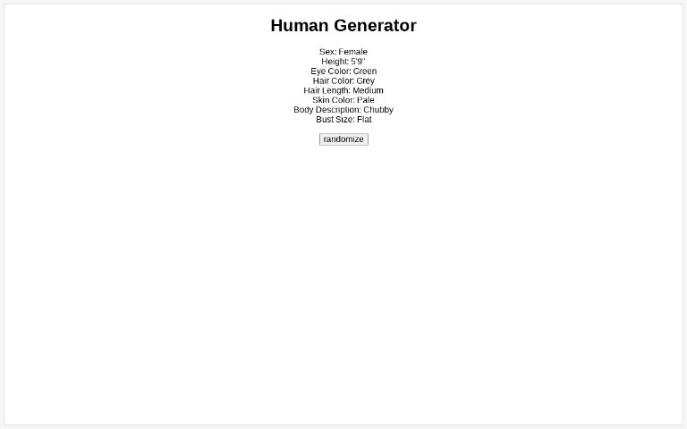Human Generator
