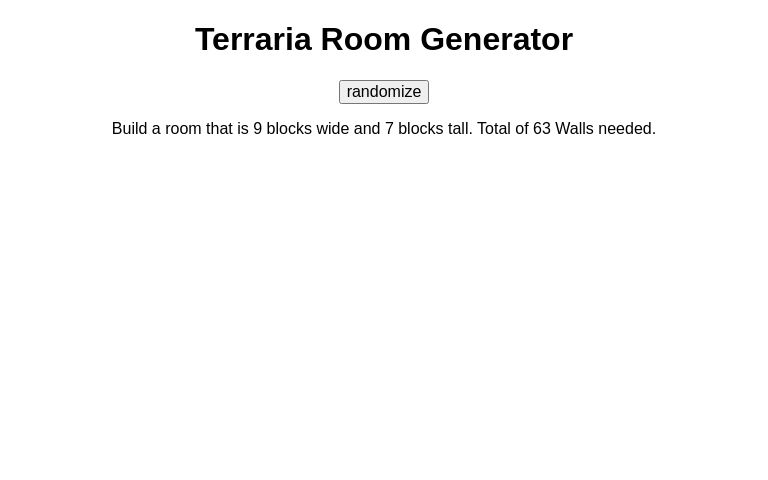 Terraria Room Generator