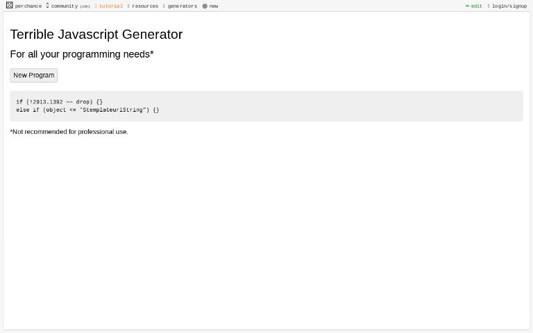 Terrible Javascript Generator