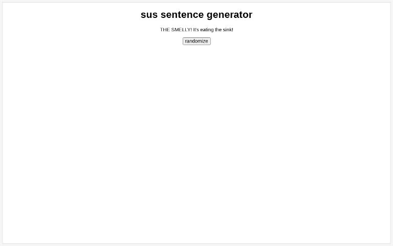 sus sentence generator