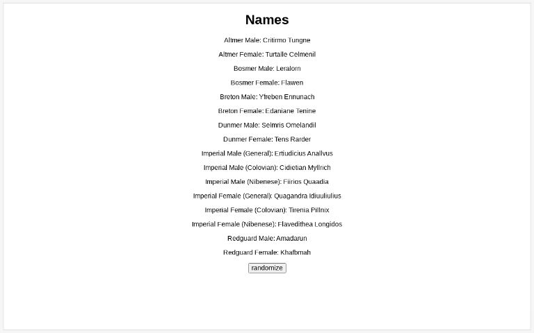 Names ― Perchance Generator