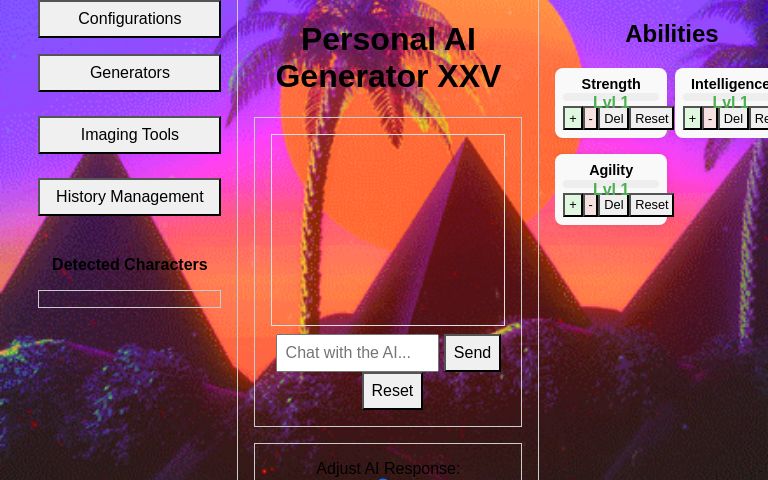 Personal AI Generator XXV