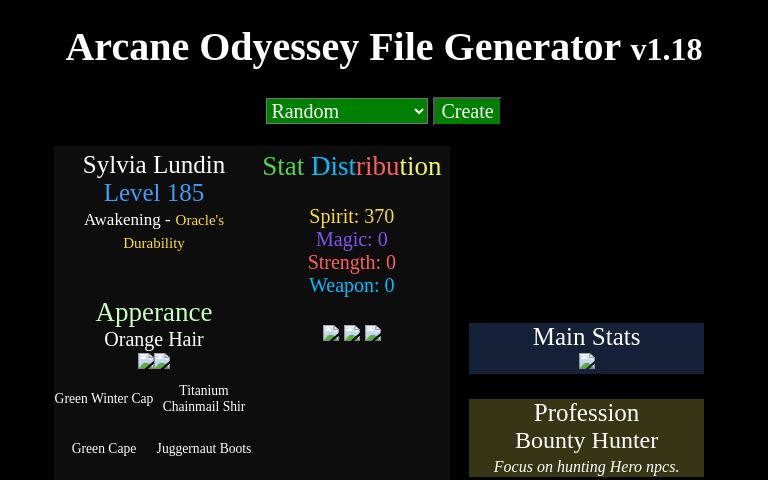 Arcane Odyessey File Generator v1.18