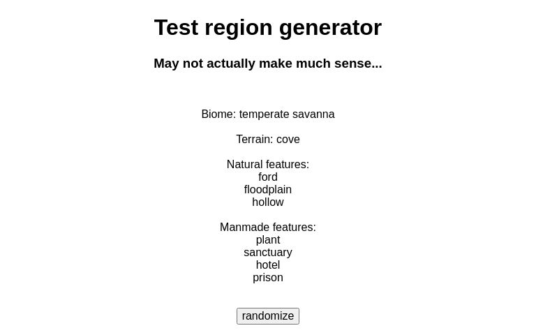 Test region generator