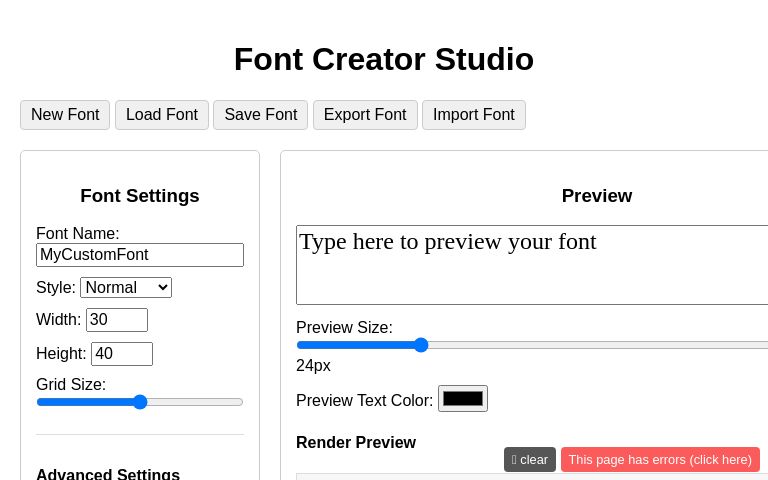 Font Creator Studio ― Perchance Generator