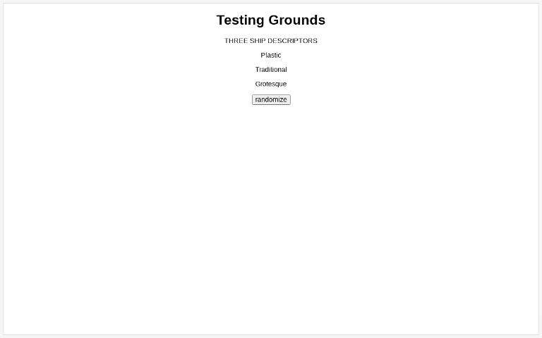Testing Grounds ― Perchance Generator