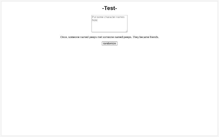 -Test- ― Perchance Generator