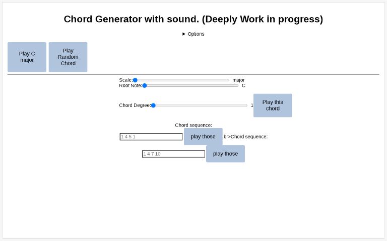 Chord Generator with sound. (Deeply Work in progress)