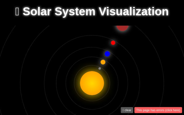 🌍 Solar System Visualization ― Perchance Generator