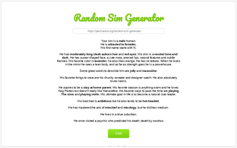 Random Sim Generator