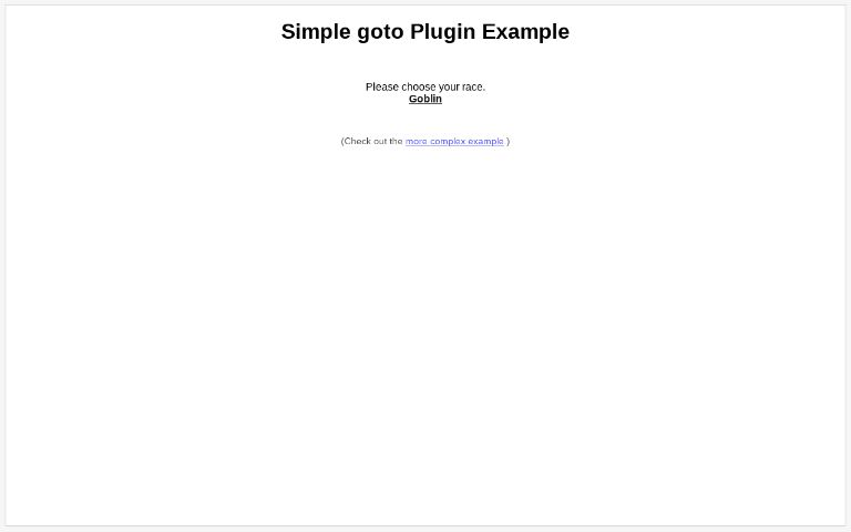 Simple goto Plugin Example