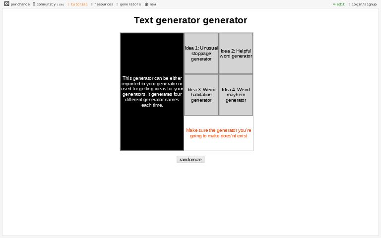 Text generator generator