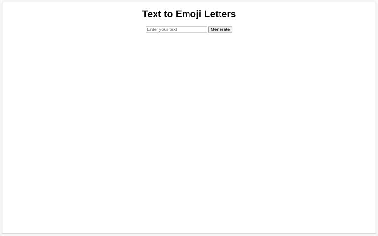 Text to Emoji Letters ― Perchance Generator