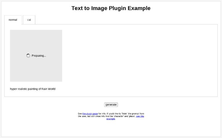 Text to Image Plugin Example
