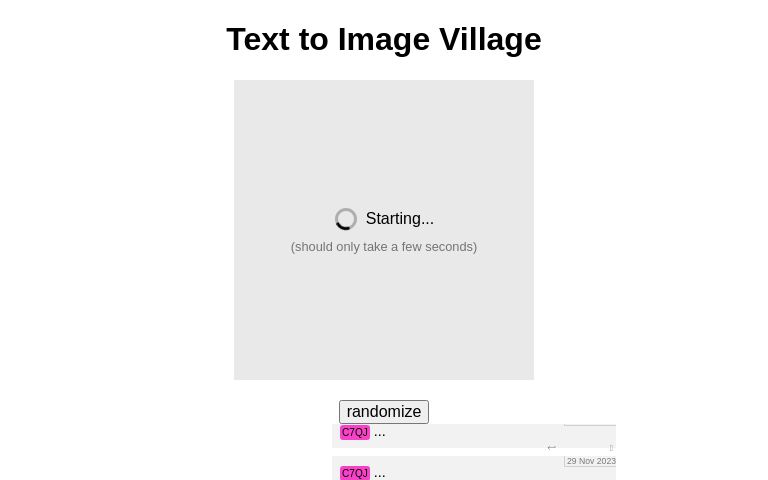 Text to Image Village ― Perchance Generator