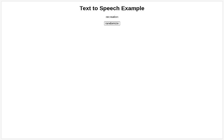 Text to Speech Example ― Perchance Generator