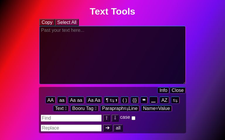 Text Tools ― Perchance Generator