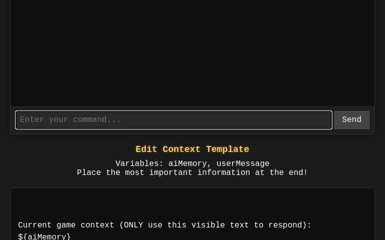 AI Text Adventure ― Perchance Generator