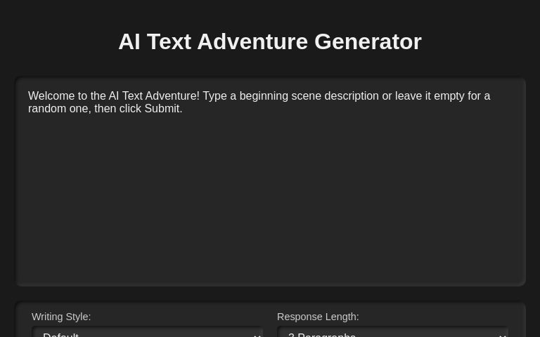 AI Text Adventure Generator