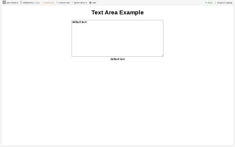 Text Area Example ― Perchance Generator