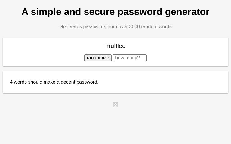 A simple and secure password generator