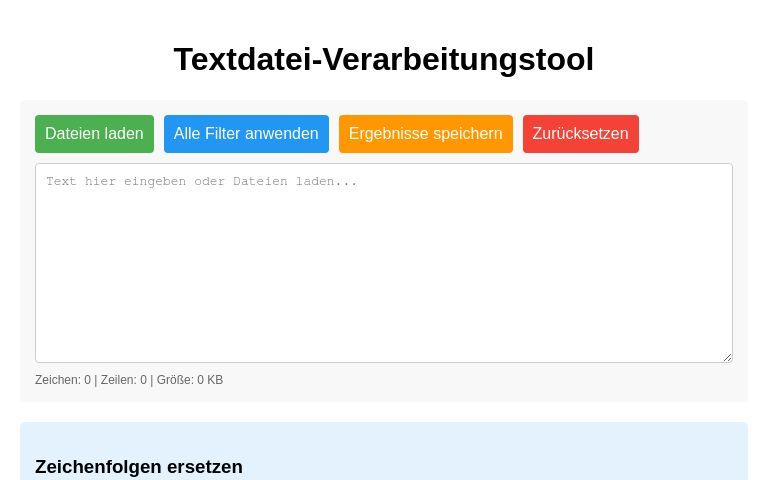 Textdatei-Verarbeitungstool ― Perchance Generator