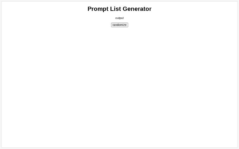 Prompt List Generator