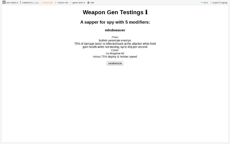 Weapon Gen Testings ℹ️