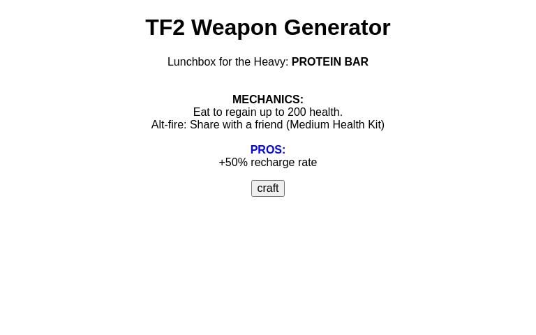 TF2 Weapon Generator
