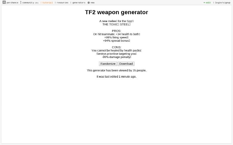 TF2 weapon generator