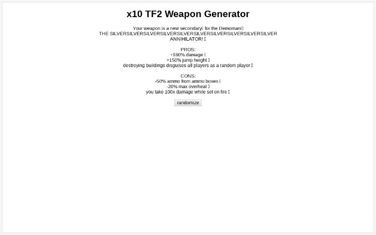 x10 TF2 Weapon Generator