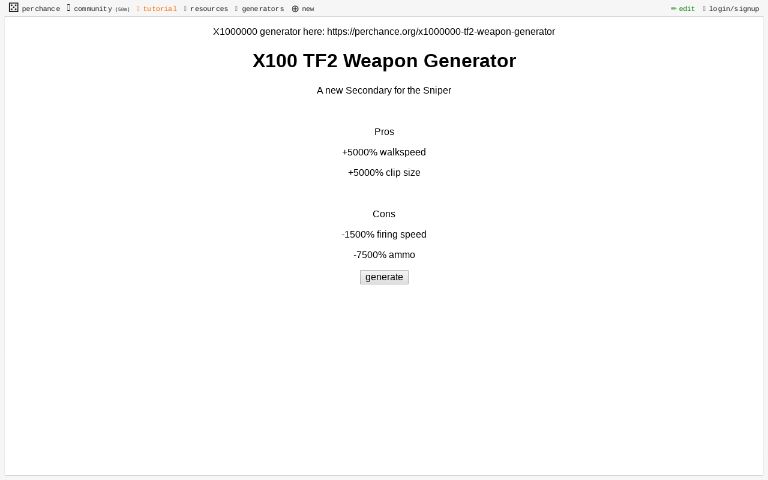 X100 TF2 Weapon Generator