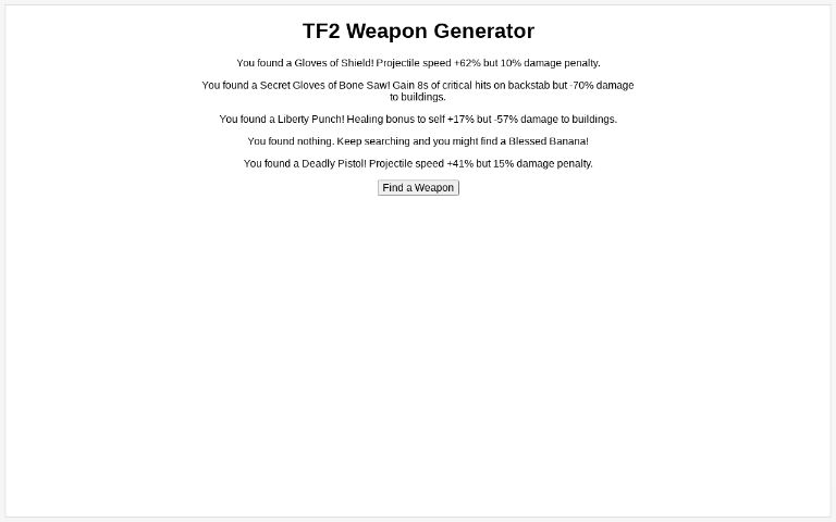 TF2 Weapon Generator