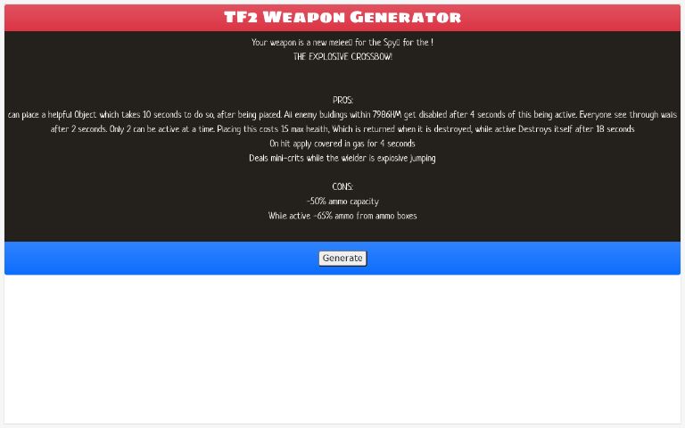 TF2 Weapon Generator