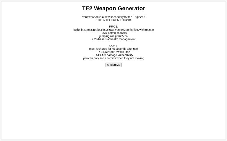 TF2 Weapon Generator