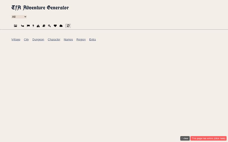 TfA Adventure Generator
